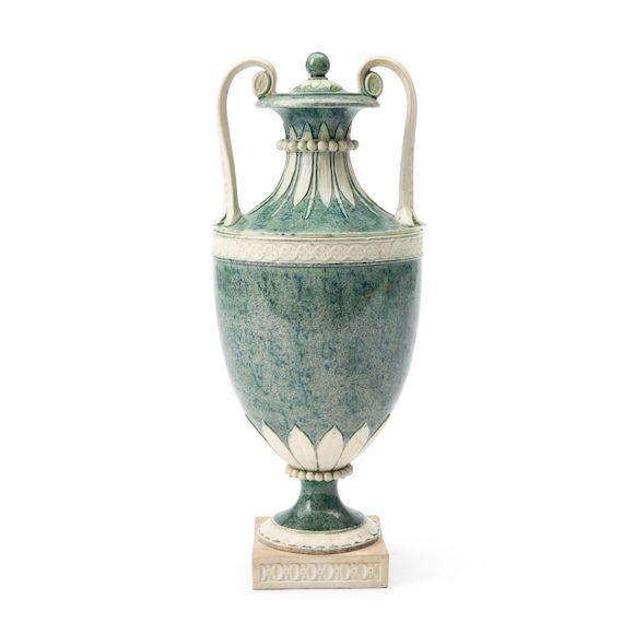 Bonhams Skinner : Wedgwood & Bentley Porphyry Vase and Cover, England ...