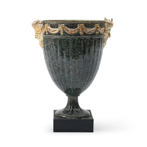 Bonhams Skinner : Wedgwood & Bentley Porphyry Vase, England, c. 1770,