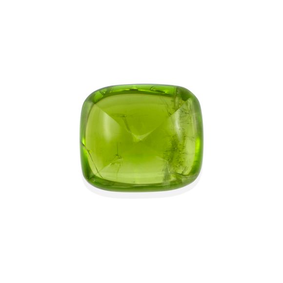 Bonhams : A LOOSE PERIDOT WITH GRS REPORT