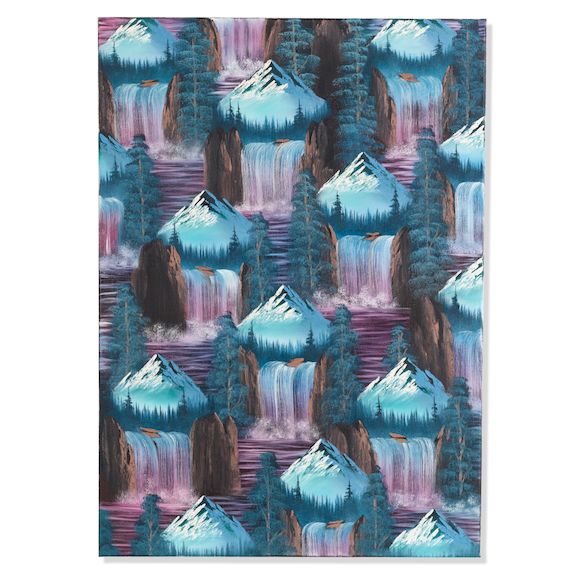 Bonhams : NEIL RAITT (B. 1986) Mountain Waterfall (Red-Blue), 2015