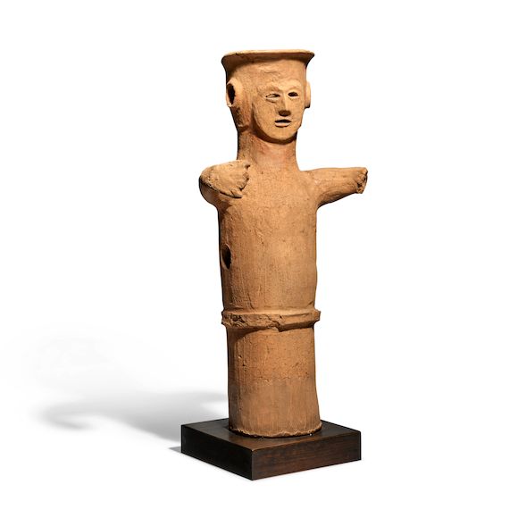 Bonhams : A HANIWA FIGURE OF A MAN Kofun period (ca. 300–ca. 700), 5th ...