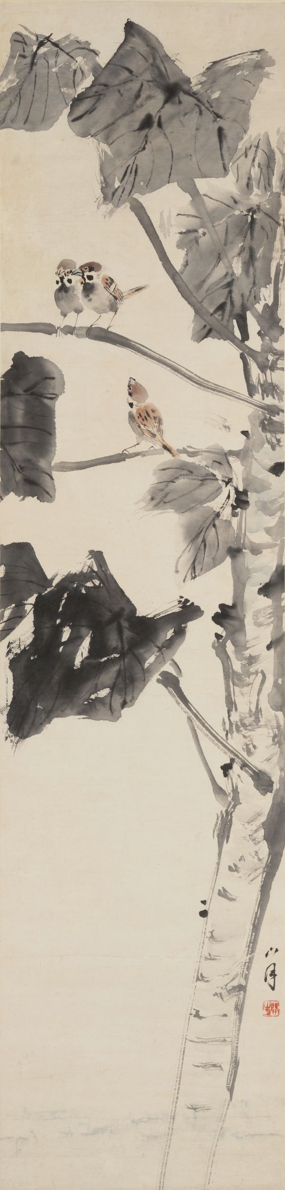 Bonhams : GUAN SHANYUE (1912-2000) Sparrows