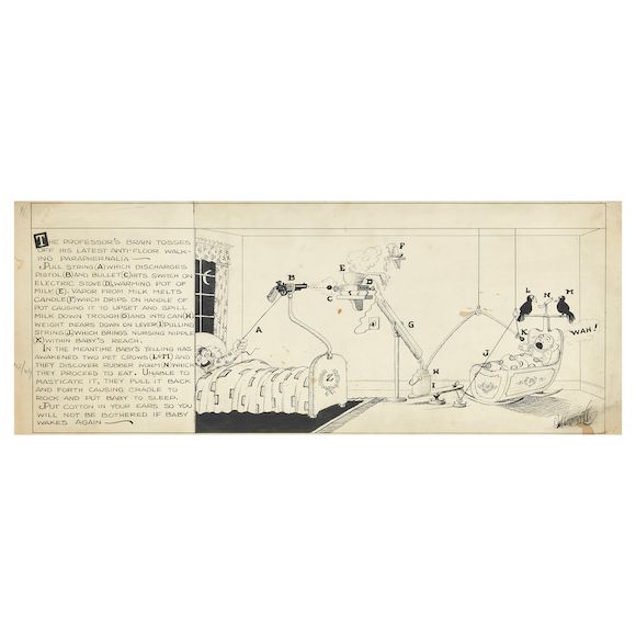 Bonhams : Rube Goldberg (American, 1883-1970) The Professor's Brain ...