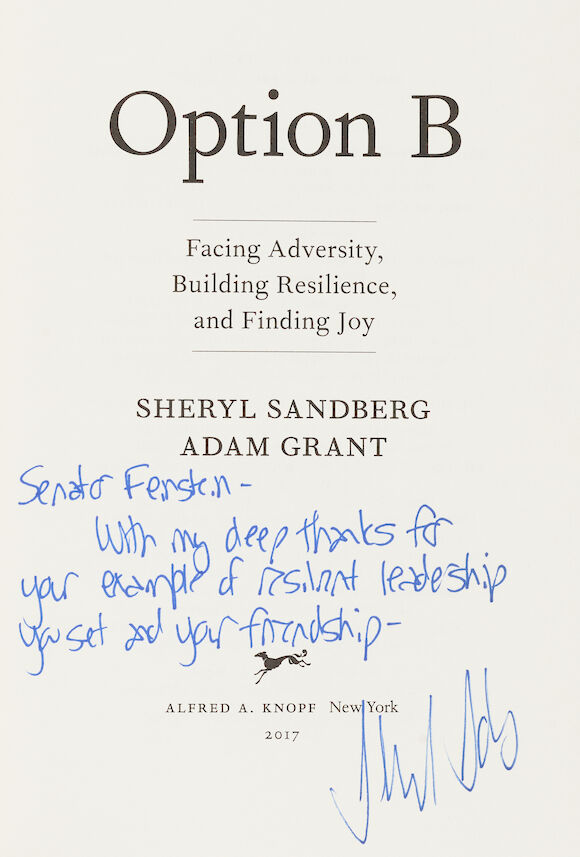 Bonhams : AN INSCRIBED COPY OF SHERYL SANDBERG'S BOOK ON FACING ...