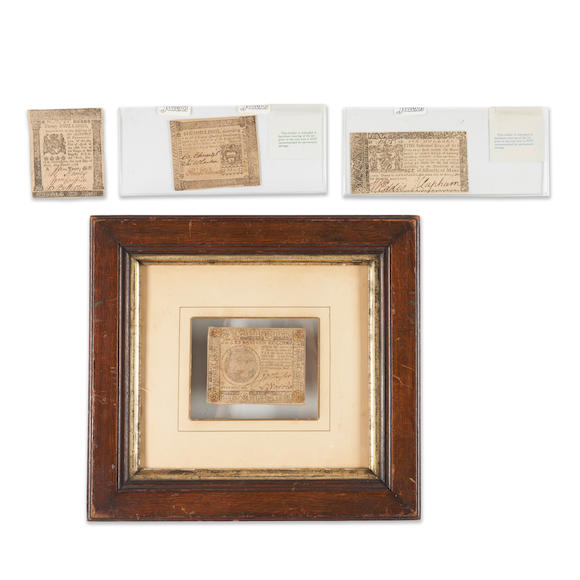 Bonhams Skinner Four Colonial And Continental Currency Notes