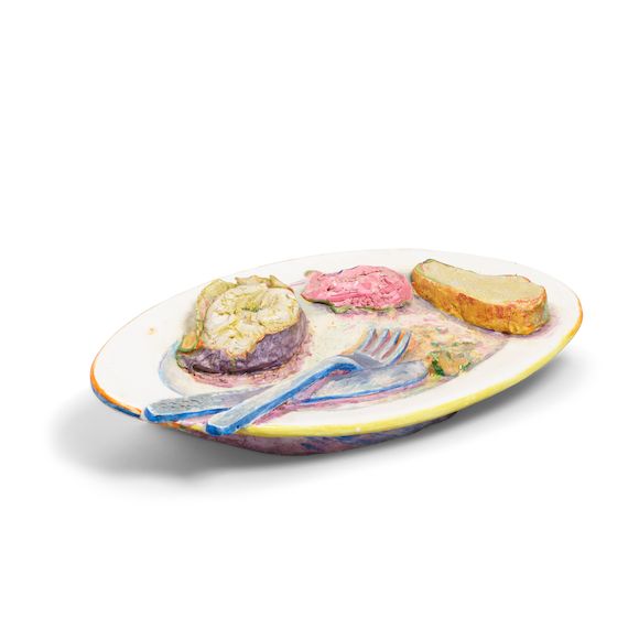 Bonhams : ROBERT ARNESON (1930-1992) Dish With Shadow1971glazed ceramic ...