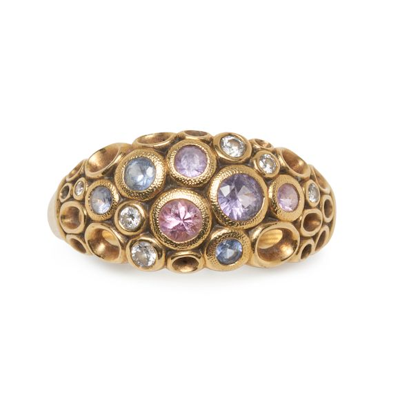 Bonhams Skinner : ALEX SEPKUS: AN 18K GOLD, SAPPHIRE, AND DIAMOND ...