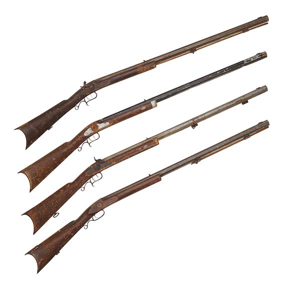 Bonhams : A Group of 4 Prop Plains Rifles from Across the Wide Missouri