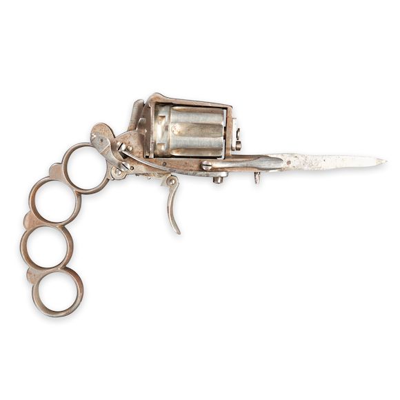 Bonhams Skinner : A FRENCH/BELGIAN "APACHE" KNUCKLEDUSTER/DAGGER REVOLVER,