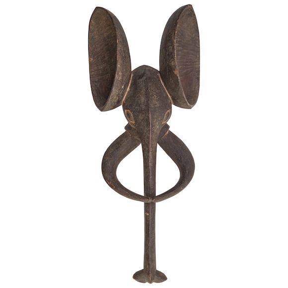 Bonhams : Bamileke Babanki Elephant Mask, Cameroon,Mid 20th century