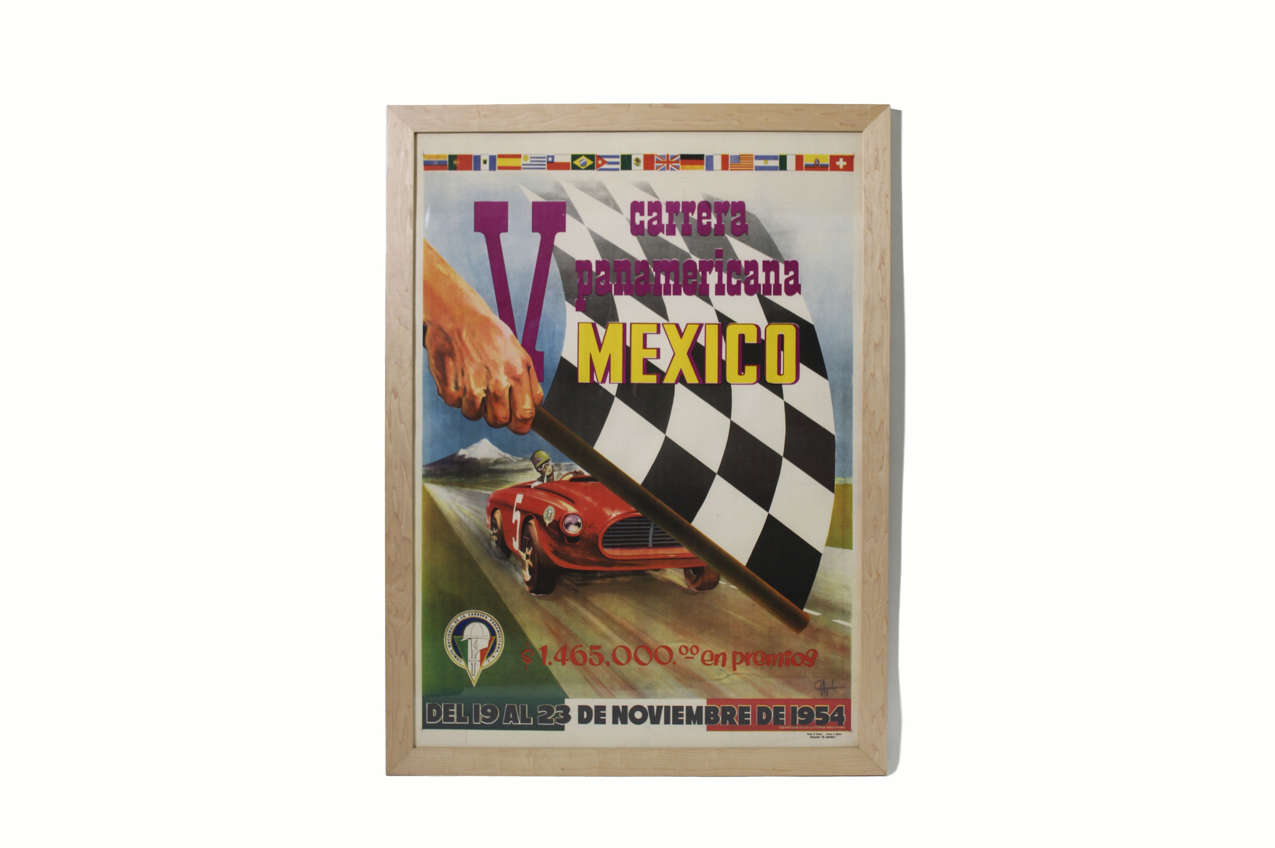 Bonhams Cars : A 1954 Carrera Pan Americana event poster