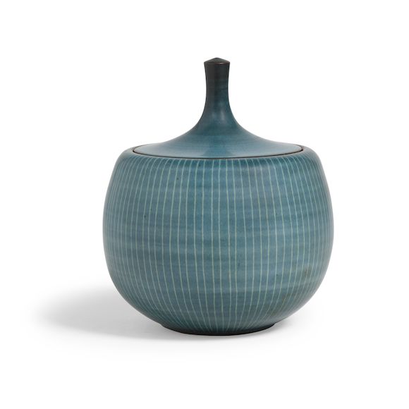 Bonhams : HARRISON MCINTOSH (1914-2016) Striped Covered Jarglazed ...