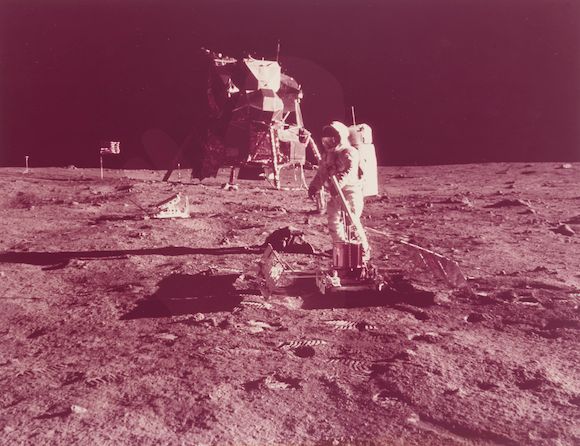 Bonhams : APOLLO 11: BUZZ ALDRIN WORKING AT TRANQUILLITY BASE