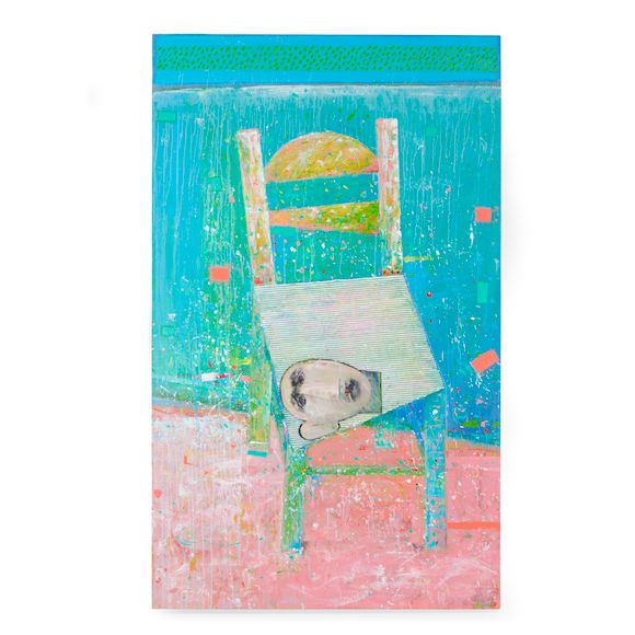 Bonhams : VLADIMIR CORA (BORN 1951) Untitled (Head on Chair)1996oil and ...