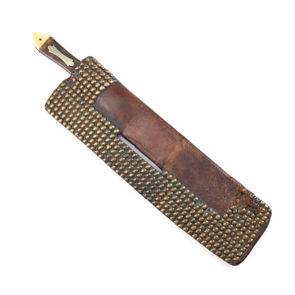 Bonhams Skinner : A Southern Plains tacked knife case lg. 13 1/4, wd. 3 ...