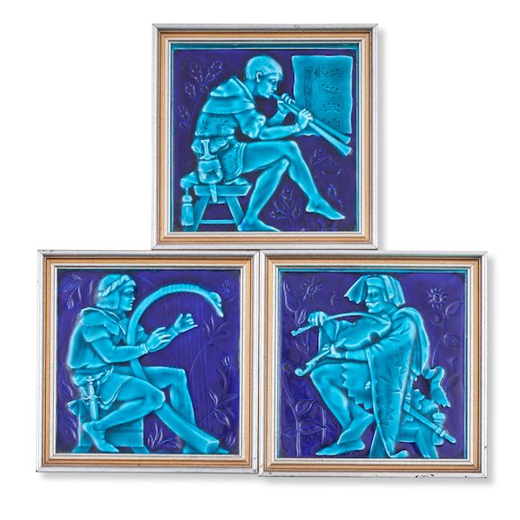 Bonhams Skinner : THREE EDWARD HAMMOND FOR MINTON CHINA WORKS "MEDEIVAL ...