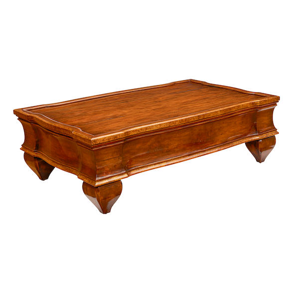 Bonhams A Baroque Style Parcel Gilt Walnut Stained Coffee Table