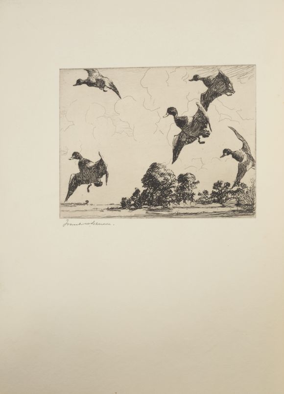 Bonhams Skinner : ORIGINAL SIGNED ETCHINGS OF FRANK BENSON. BENSON ...