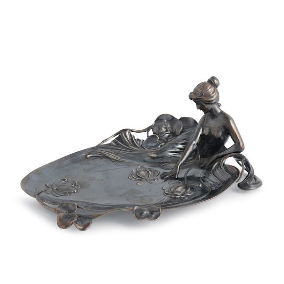 Bonhams Skinner : WMF ART NOUVEAU FIGURAL CARD TRAY Germany, c. 1900 ...