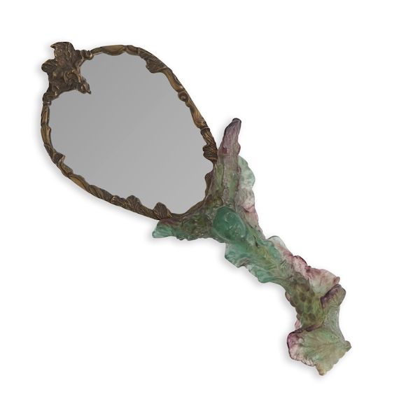 Bonhams Skinner : DAUM FRANCE "BACCHUS" HAND MIRROR France, late 20th ...