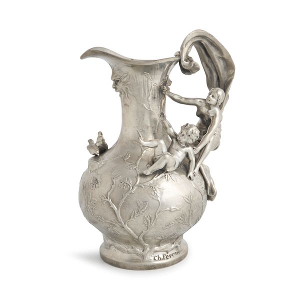 Bonhams Skinner : CHARLES THEODORE PERRON (1862-1934) FIGURAL PITCHER ...