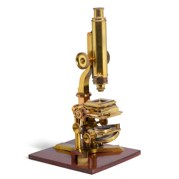 Bonhams : A JOHN B. DANCER BRASS MICROSCOPE.