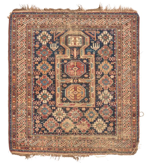 Bonhams Skinner : Kuba Prayer Rug Caucasus 2 ft. 10 in. x 6 ft. 4 in.
