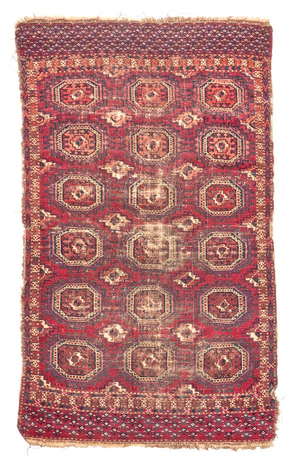 Bonhams Skinner : Tekke Rug Turkestan 3 ft. 8 in. x 5 ft. 7 in.