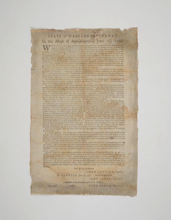 Bonhams : MUSTERING TROOPS FOR THE SOUTHERN DEFENSE. HANCOCK, JOHN ...