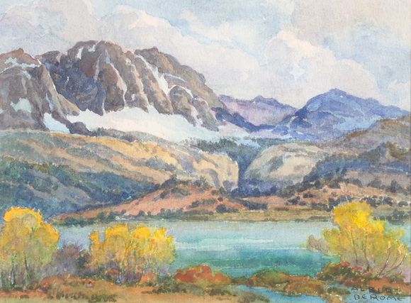 Bonhams : Albert Thomas DeRome (1885-1959) Young Lake Near Tuolumne ...