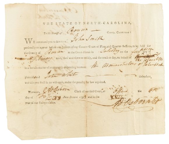 Bonhams Skinner : AMERICAN DOCUMENT LOT. A group of historical American ...