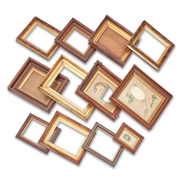 Bonhams Skinner : GROUP OF MOSTLY WALNUT GILT LINED FRAMES 19th/20th ...