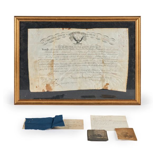 Bonhams Skinner : A FRAGMENT OF THE CAPTURED FLAG OF THE 28TH VIRGINIA ...
