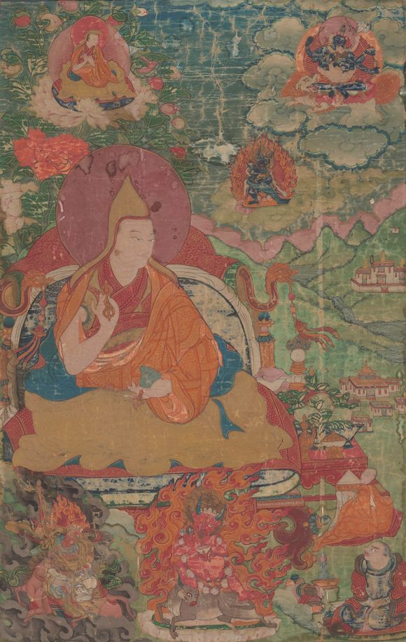 Bonhams : A THANGKA OF THE THIRD DALAI LAMA, SONAM GYATSO Tibet, 18th ...