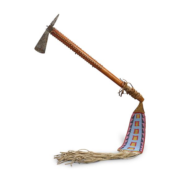 Bonhams : A Northern Plains or Plateau tomahawk with beaded drop