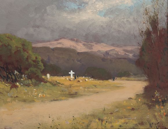 Bonhams : William Keith (1838-1911) Laurel Hill Cemetery 7 x 9 in ...