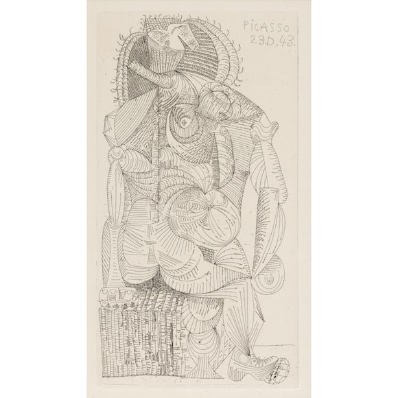 Bonhams : Pablo Picasso (1881-1973); Femme Assise (Frontispiece), from ...
