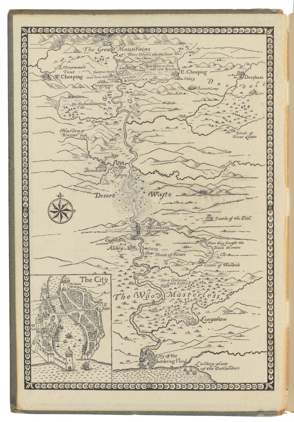 Bonhams : MORRIS, WILLIAM. 1834-1896. The Sundering Flood. Hammersmith ...