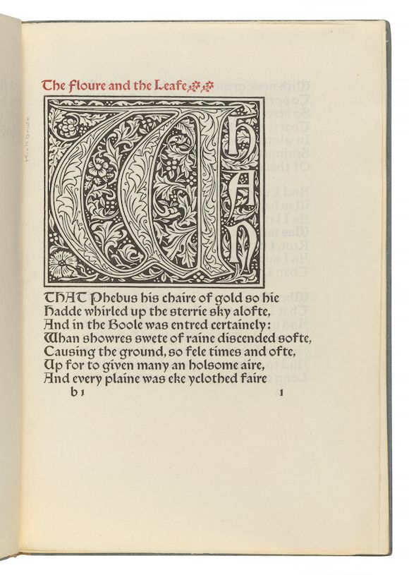 Bonhams : CLANVOWE, SIR THOMAS. FL. 1400. The Floure and the Leafe ...