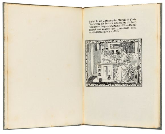 Bonhams : SAVONAROLA, GIROLAMO. 1452-1498. Epistola de Contemptu Mundi ...