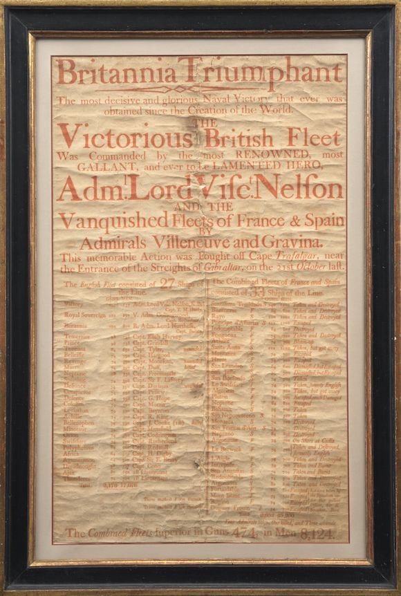 Bonhams : BRITISH VICTORY AT TRAFALGAR Britannia Triumphant. The most ...