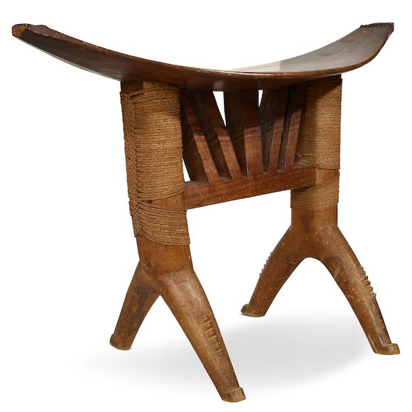 Bonhams : Large Stool, Mortlock Islands, Caroline Islands