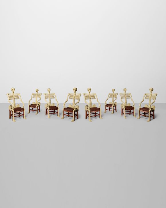 Bonhams : AMERICAN MODERN Set of Eight Skeleton Armchairscirca ...