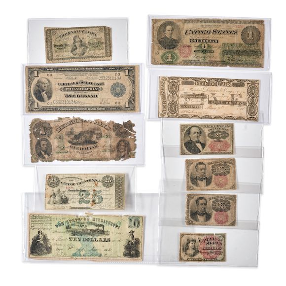 Bonhams Skinner : ELEVEN MOSTY UNITED STATES-RELATED CURRENCY NOTES.