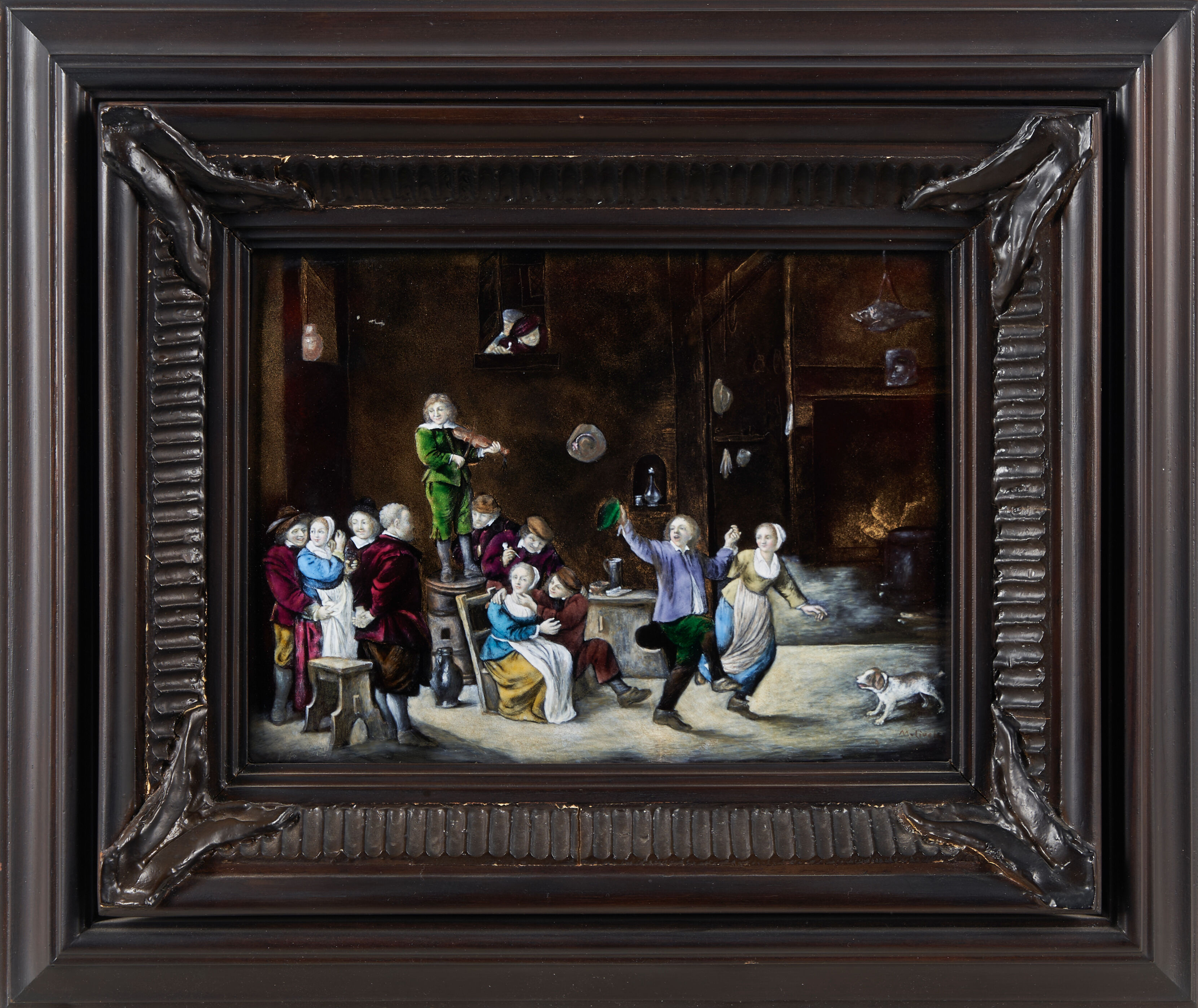 Bonhams Skinner : LIMOGES M. GUEL ENAMEL PLAQUE France, c. 1900, enamels on copper, ebonized ...