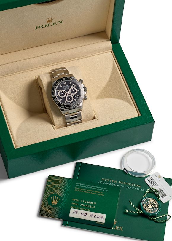 Bonhams : ROLEX. A STAINLESS STEEL AUTOMATIC CHRONOGRAPH BRACELET WATCH ...
