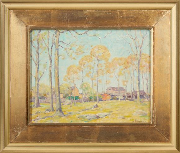 Bonhams Skinner : WILLIAM CHADWICK (American, 1879-1962) Farmhouses in ...