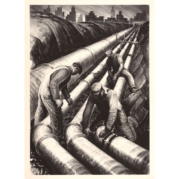 Bonhams : James E. Allen (1894-1964); Four Pipelines;