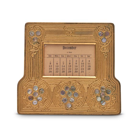 Bonhams Skinner : TIFFANY STUDIOS "ABALONE" PATTERN PERPETUAL DESK ...