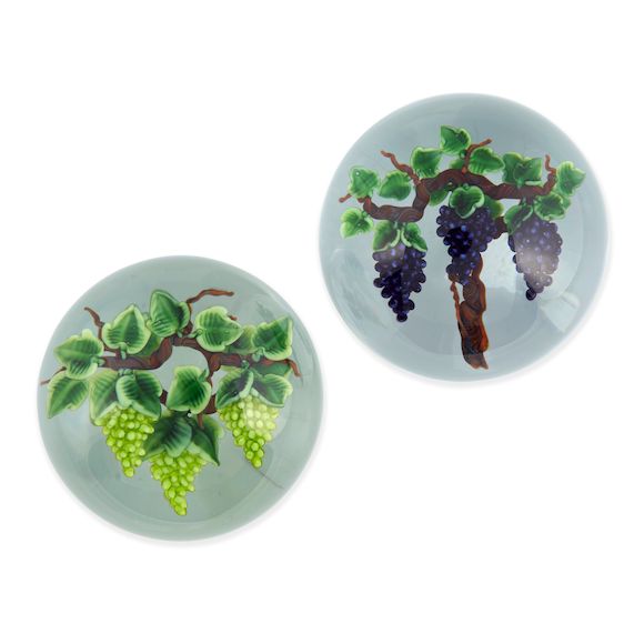 Bonhams Skinner : TWO RANDALL GRUBB (B. 1961) GLASS PAPERWEIGHTS WITH ...
